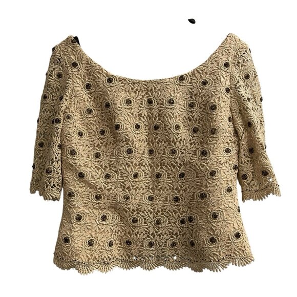 Watters & Watters | Tops | Watters Waters Top Womens 4 Tan Gold ...